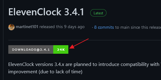 Gitlab releases downloads button · Issue #764 · marticliment/ElevenClock · GitHub