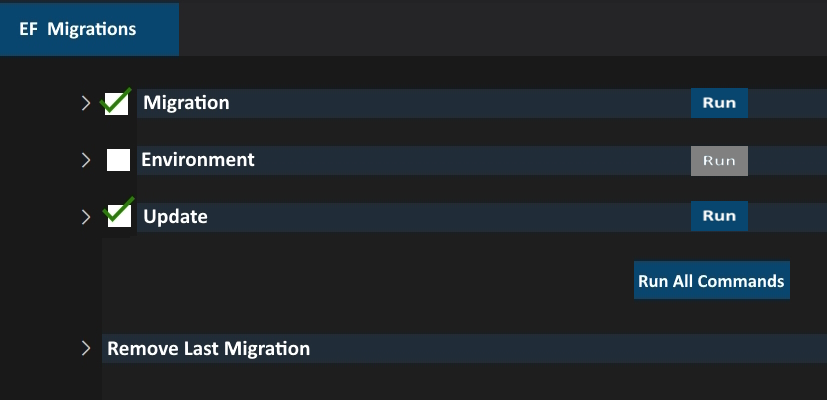 Ui For Ef Migrations · Issue 257 · Microsoftvscode Dotnettools · Github