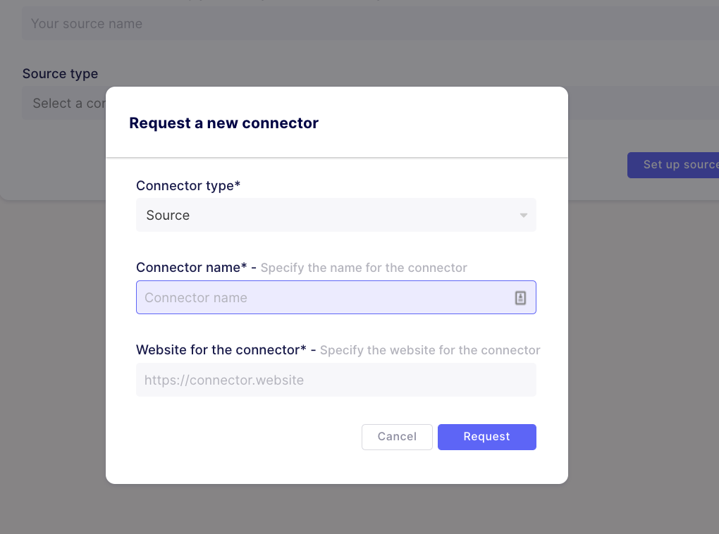Revise Request a New Connector form · Issue #11280 · airbytehq/airbyte · GitHub