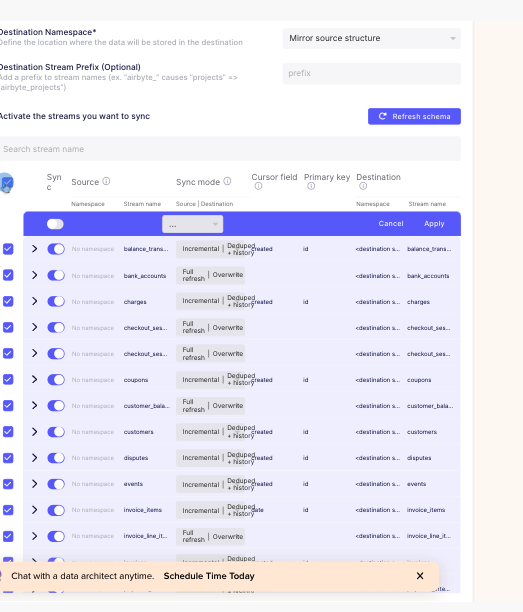 Fix Text Overlay For Sync Modes In Connection Settings · Issue 12574 · Airbytehq Airbyte · Github