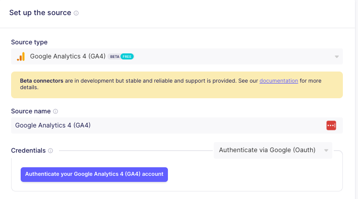 Add help text to OAuth authentication button · Issue #22143 · airbytehq/airbyte · GitHub