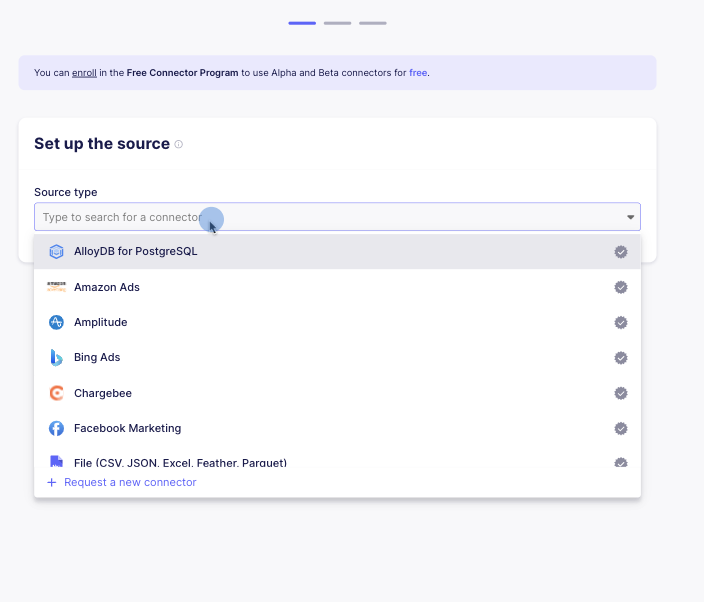 Change wording of Free Connector Program CTA · Issue #24215 · airbytehq/airbyte · GitHub