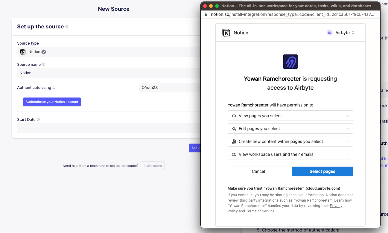 Notion OAuth requests by employee · Issue #25265 · airbytehq/airbyte · GitHub