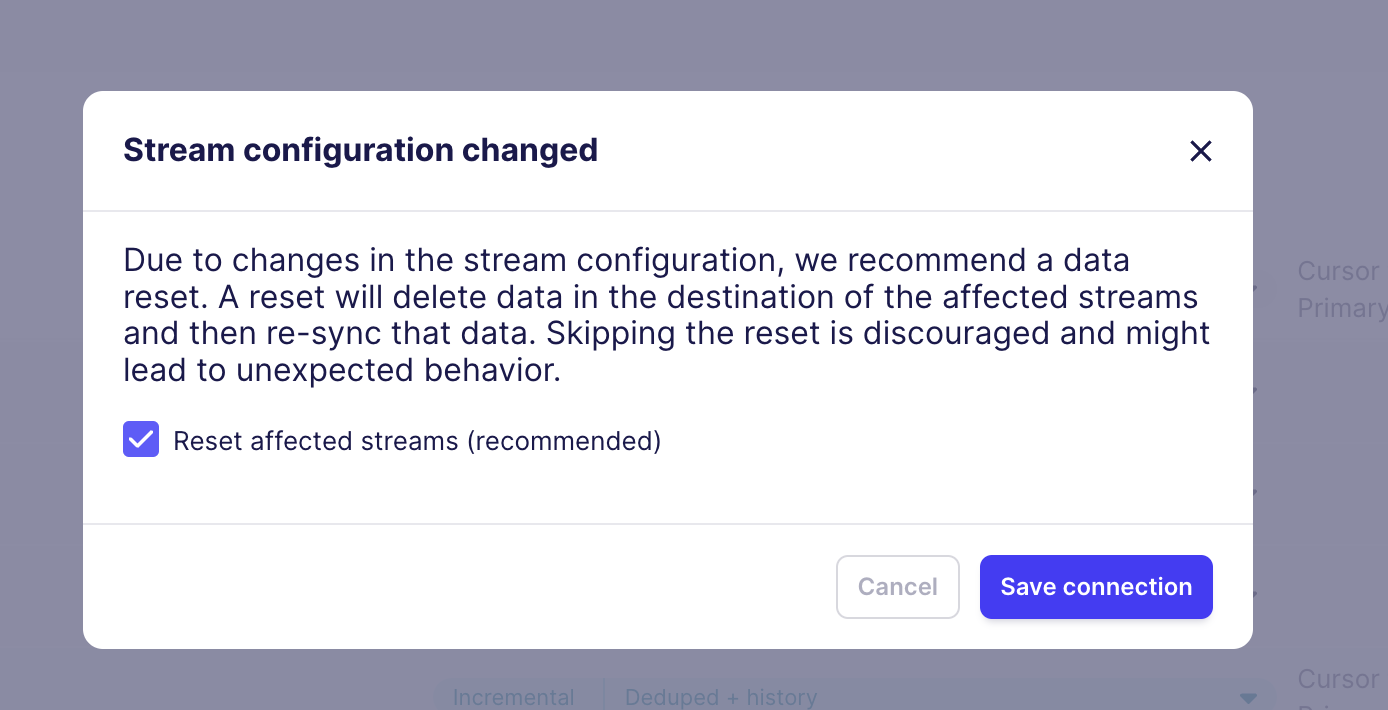 Dont Ask For Reset When Addingdeleting Streams · Issue 29159 · Airbytehqairbyte · Github