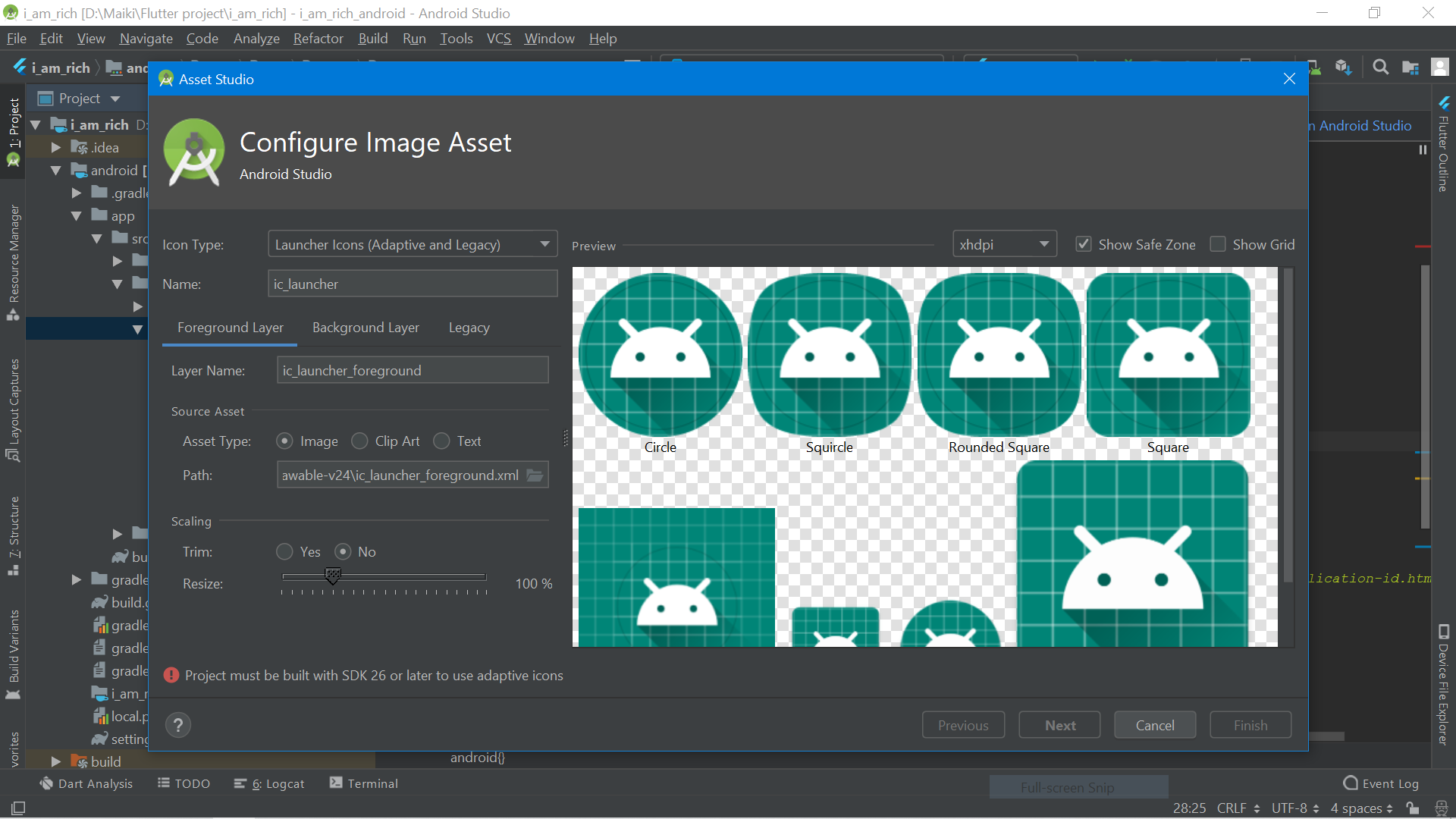 Launcher Icons builder for Android Studio · Issue #35455 · flutter/flutter · GitHub