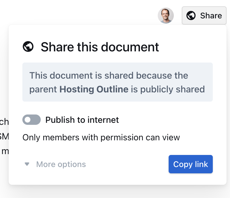 Share dialog for a nested shared document improves · Issue #4699 · outline/outline · GitHub
