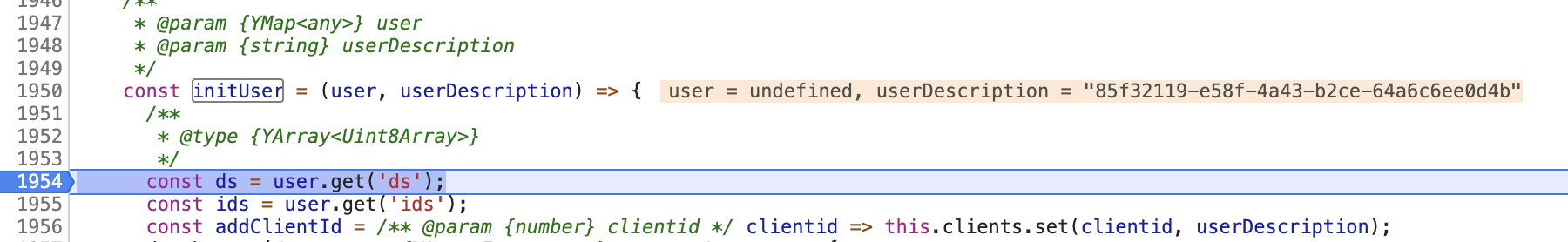 initUser called with undefined user · Issue #250 · yjs/yjs · GitHub
