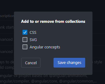 Collections missing from add/remove dialog · Issue #2101 · stackblitz/core · GitHub