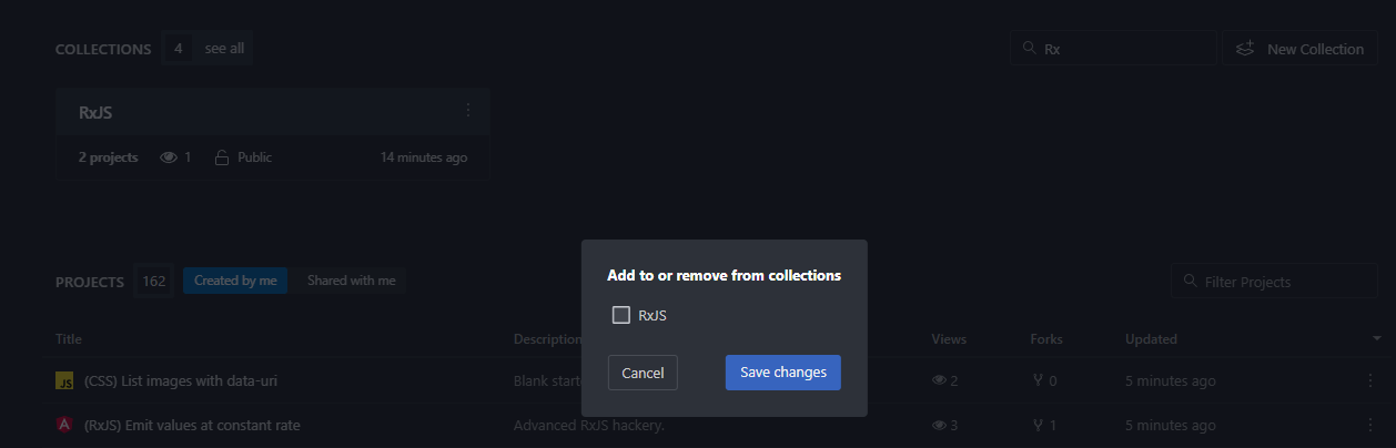 Collections missing from add/remove dialog · Issue #2101 · stackblitz/core · GitHub