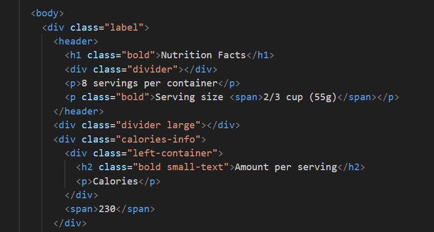 GitHub - EaswaranPottiK/Assignment3NutritionLabel