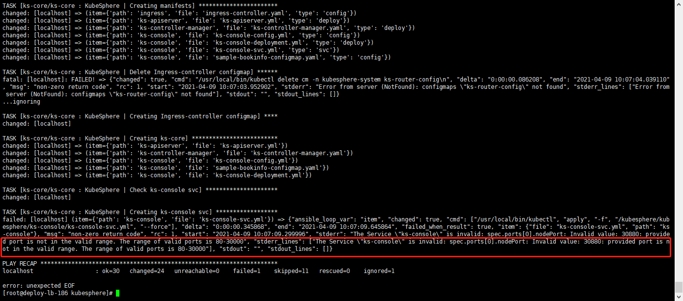 An Error Was Reported When Installing 30 · Issue 3713 · Kubespherekubesphere · Github