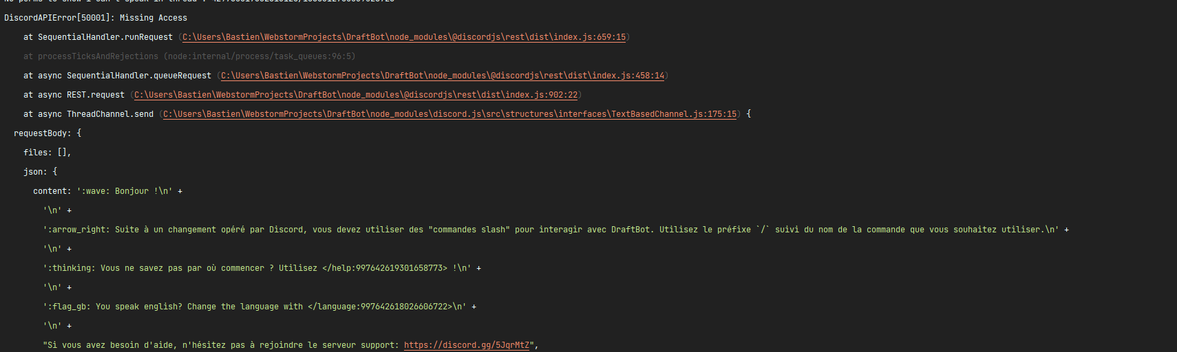 problème de perm quand on mentionne le bot dans un thread et qu'il a pas l edroit de parler dans ...