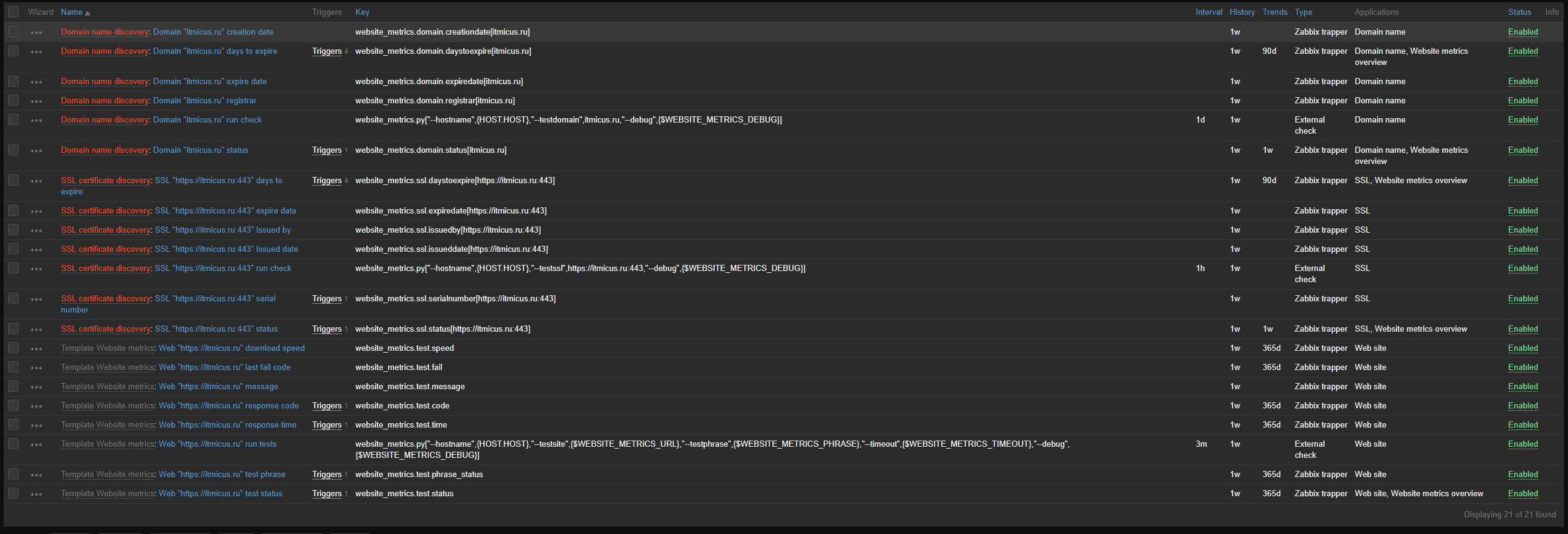 Value should be a JSON object in Template Website metrics · Issue #10 · itmicus/zabbix · GitHub