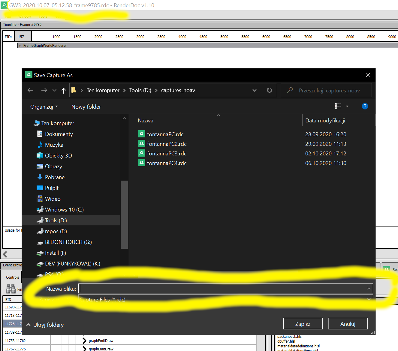 Save/Save As dialog, default capture filename in save / save as dialog ...