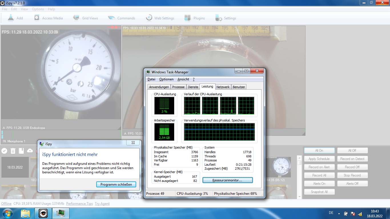 iSpy crashes when recording buffer is set to 120s · Issue #178 · ispysoftware/iSpy · GitHub