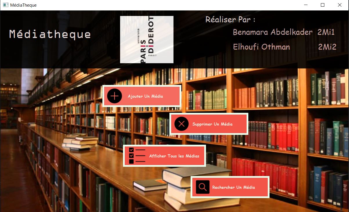 GitHub - ChihabEddine98/Mediatheque: Mediatheque est un petit logiciel permetant des ...