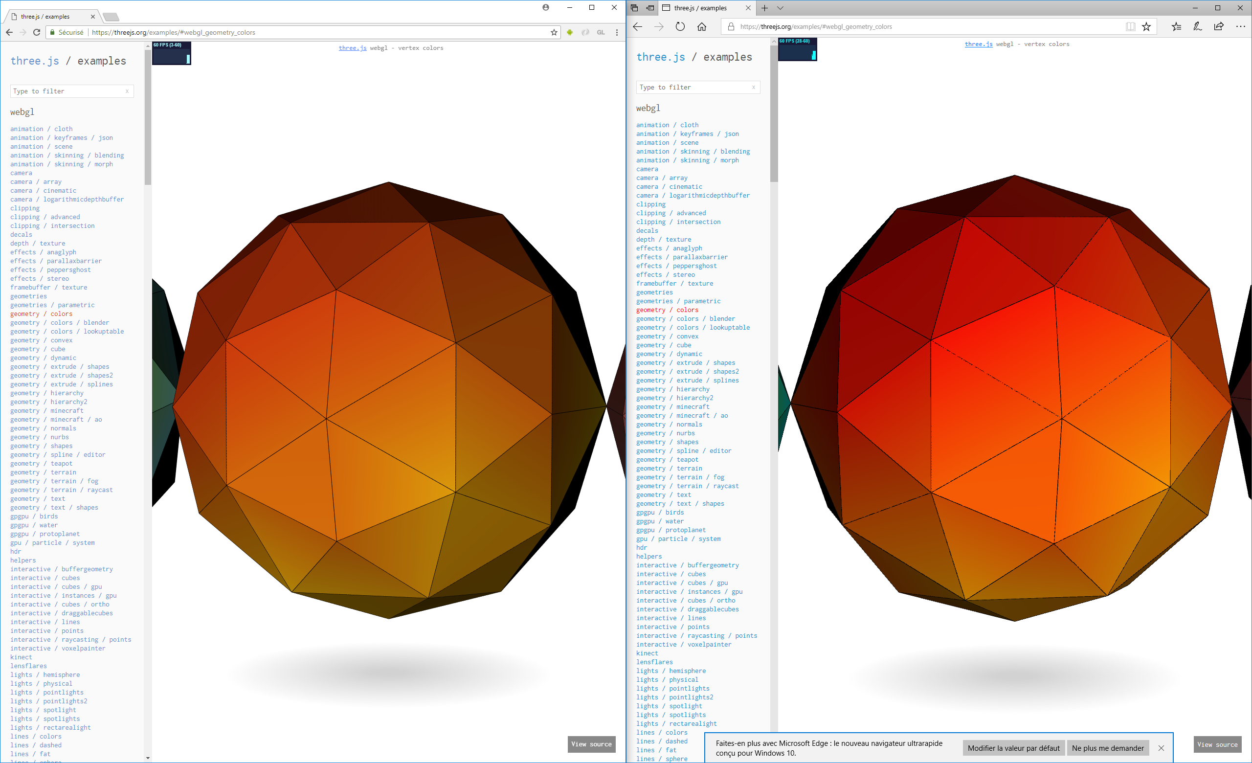 Envmap example : Different rendering depending on the browser · Issue #13935 · mrdoob/three.js ...