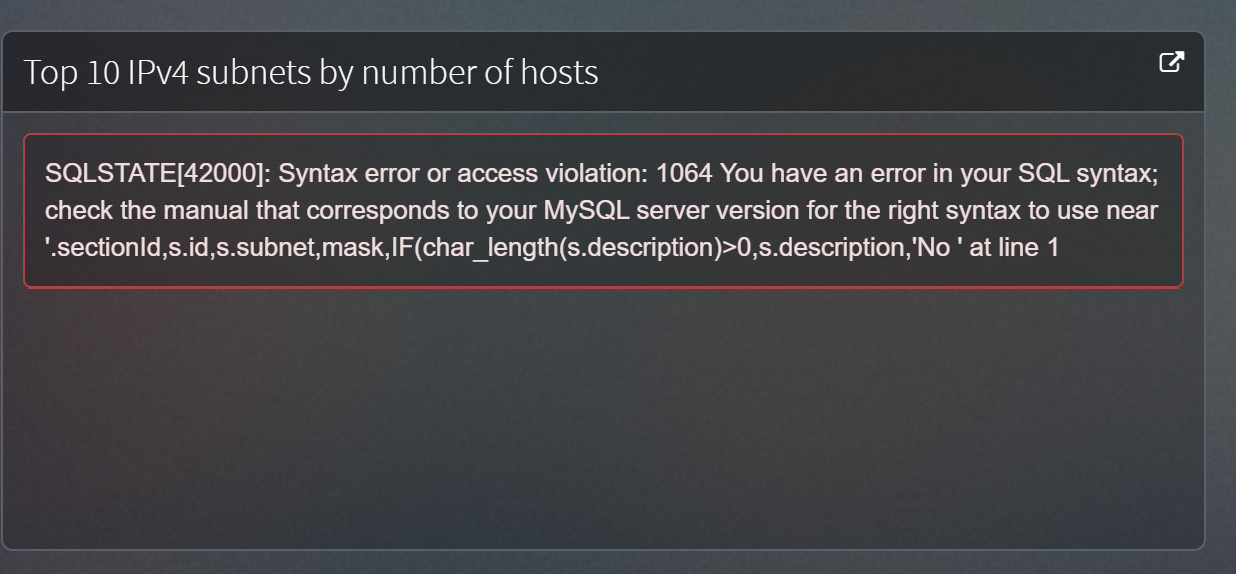 Top 10 Host Syntax Error Or Access Violation In 14 · Issue 2966 · Phpipamphpipam · Github