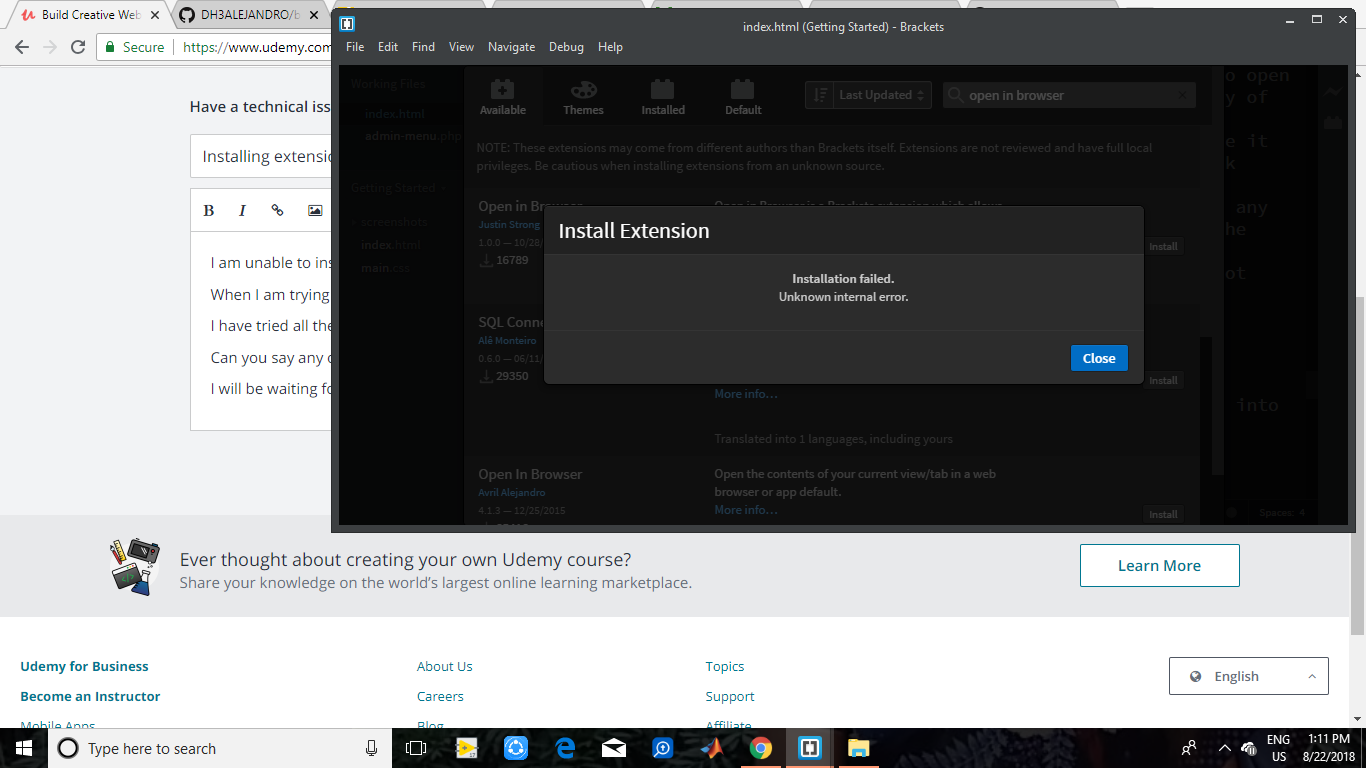 Bracket Extension installation failed · Issue #14116 · adobe/brackets · GitHub