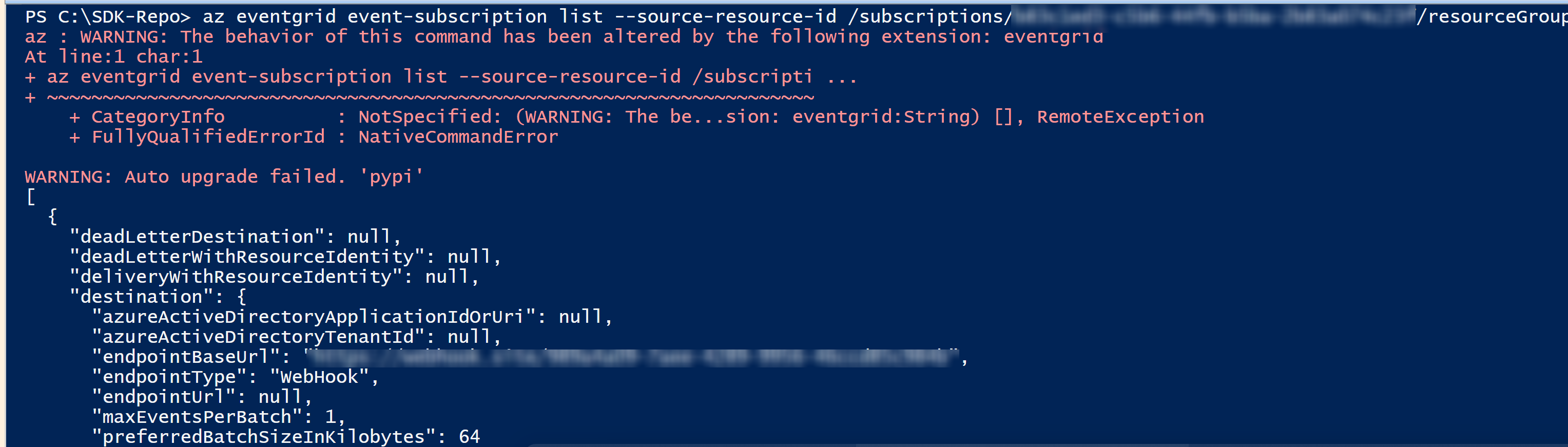 Az Eventgrid Event Subscription List Failing · Issue 24819 · Azure Azure Cli · Github