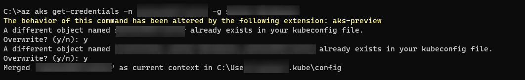 Run Az Aks Get Credentials Resource Group Aksrg Name Aks Error · Issue 25278 · Azure Azure