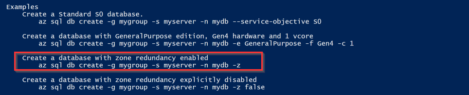 az SQL - Clarity requested for zone-redundant parameter · Issue #26317 · Azure/azure-cli · GitHub