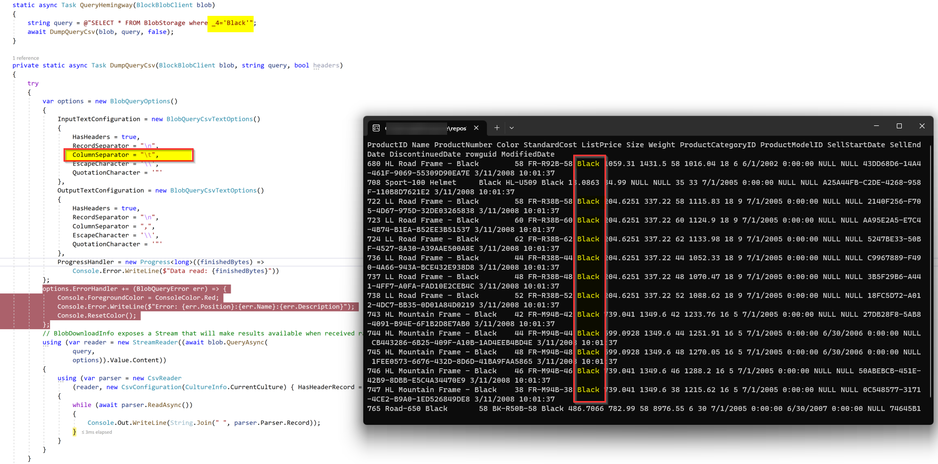 Data Lake Query Acceleration Failing For Tab Separated File · Issue 36271 · Azureazure Sdk For 4838