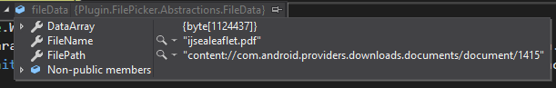 When picking up on files stored in Download for Android, FileData returns null · Issue #86 ...