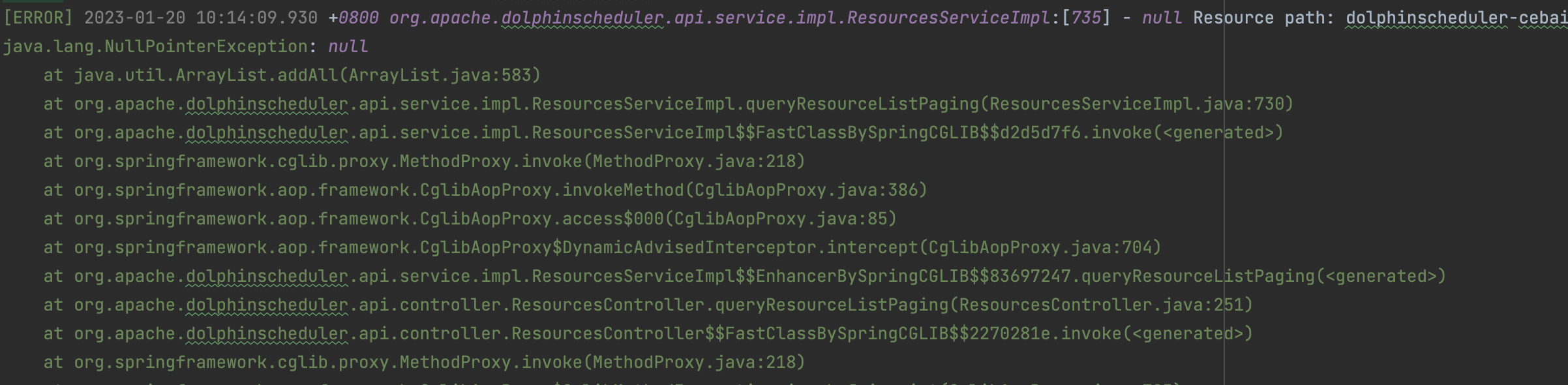 [Bug] [Resource Center] NPE when use OSS as the resource center · Issue #13434 · apache ...