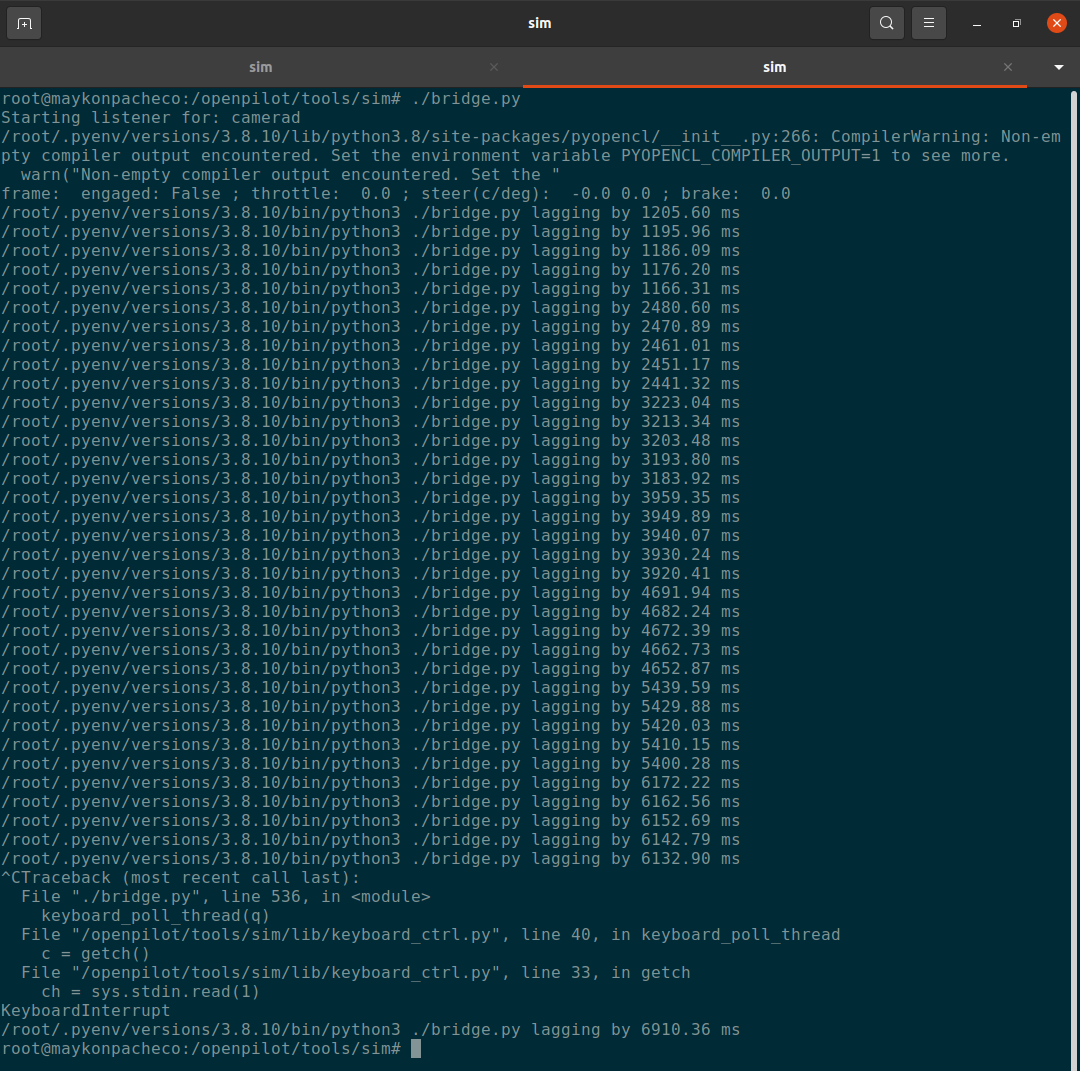 Openpilot does not drive in CARLA simulator · Issue #24323 · commaai/openpilot · GitHub