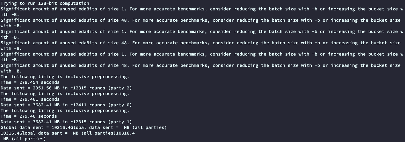 Performance of Rep3 protocol on statistical computation · Issue #665 · data61/MP-SPDZ · GitHub