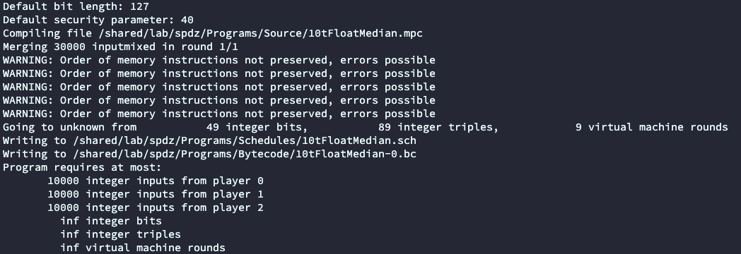 Performance of Rep3 protocol on statistical computation · Issue #665 · data61/MP-SPDZ · GitHub