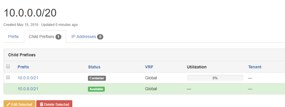 Child prefix as container - utilization statistics incorrect · Issue #2095 · netbox-community ...