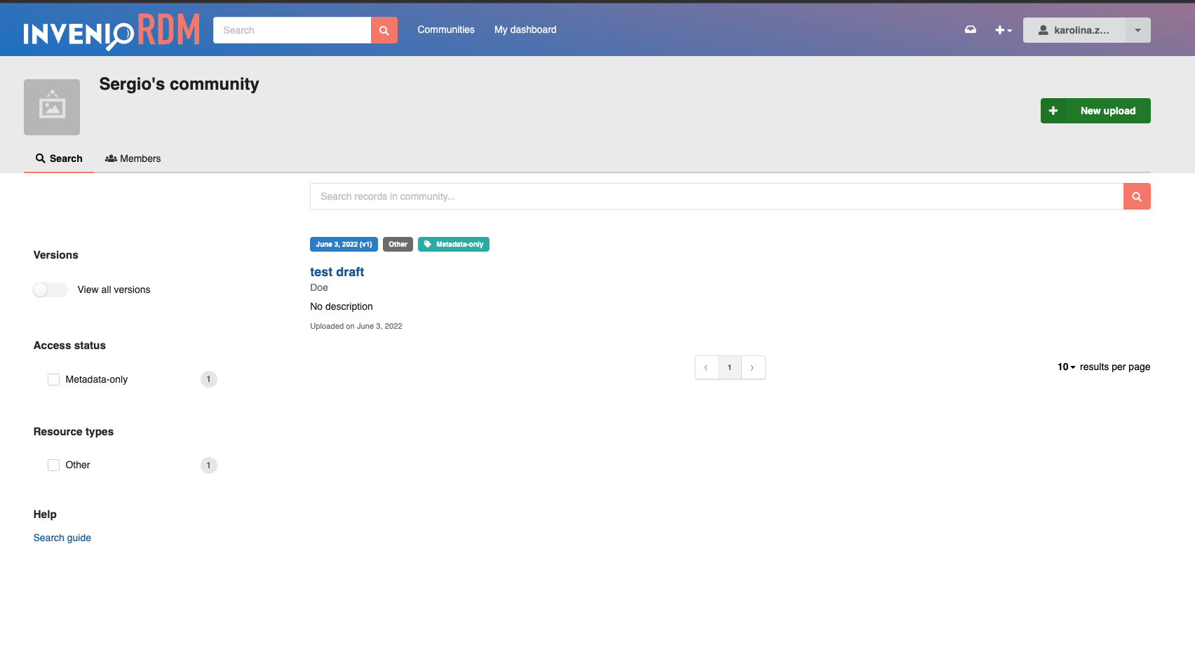 Multiple use searchbar · Issue #1701 · inveniosoftware/invenio-app-rdm · GitHub