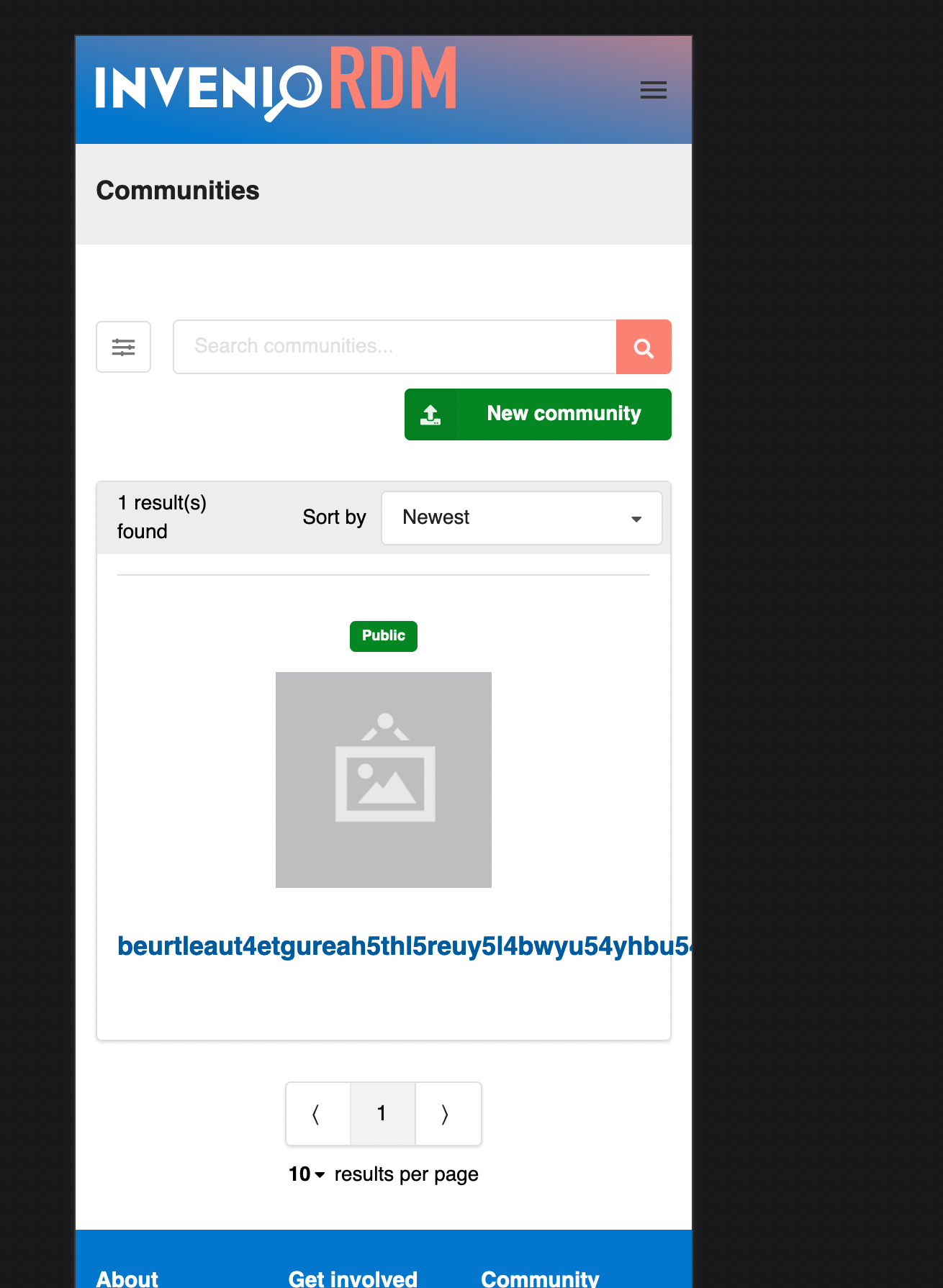 Community names with large words break the layout on mobile · Issue #1770 · inveniosoftware ...