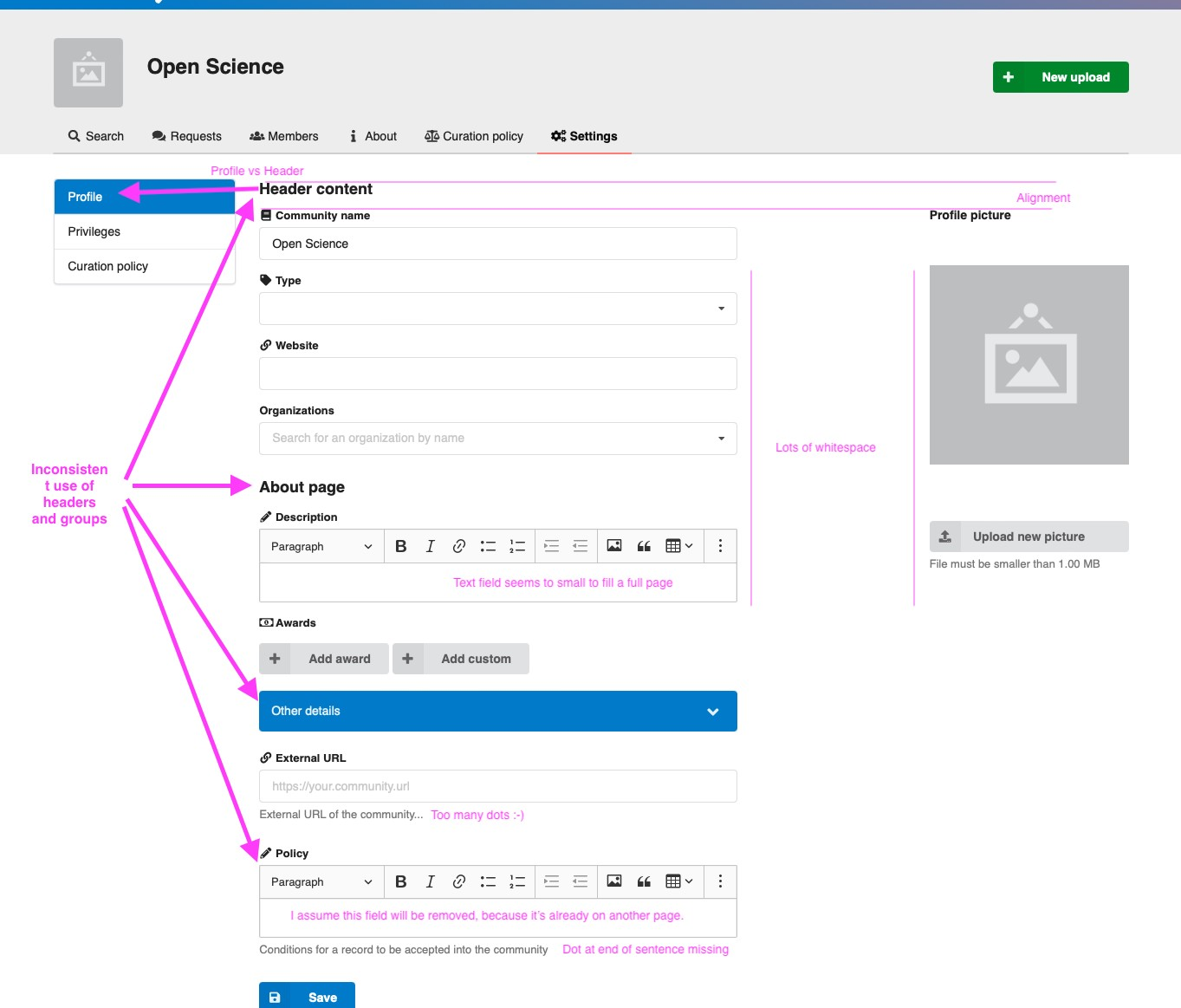 communities: visual feedback · Issue #907 · inveniosoftware/invenio-communities · GitHub