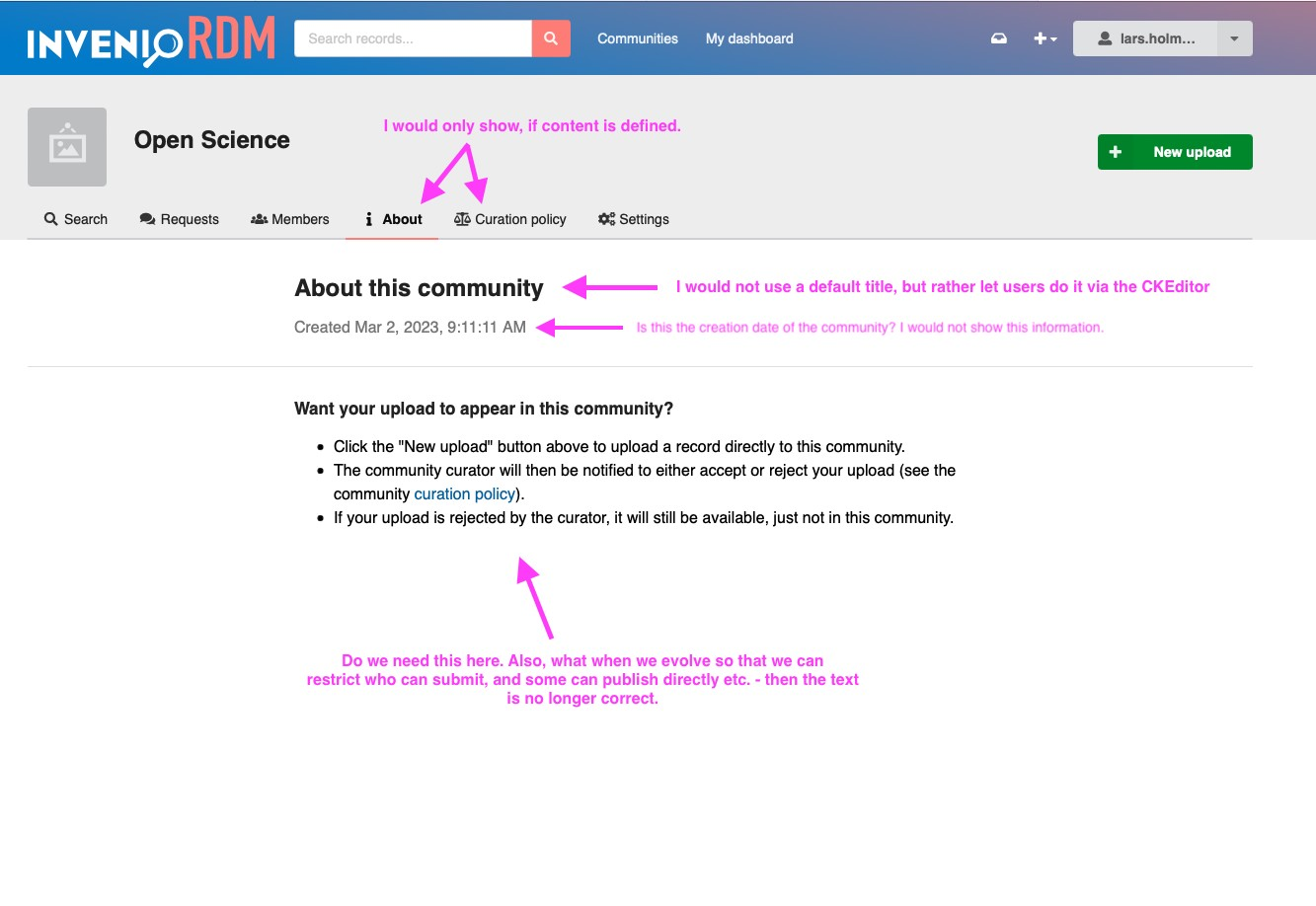 communities: visual feedback · Issue #907 · inveniosoftware/invenio-communities · GitHub