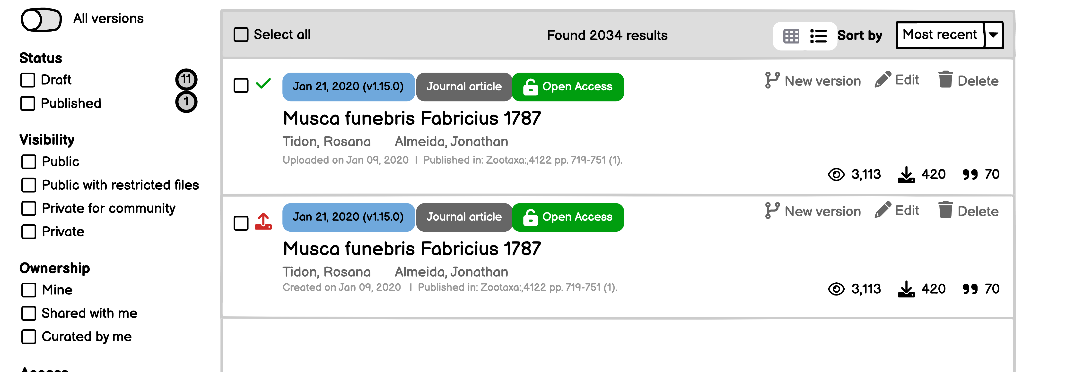 sort by: most viewed · Issue #2143 · inveniosoftware/invenio-app-rdm · GitHub