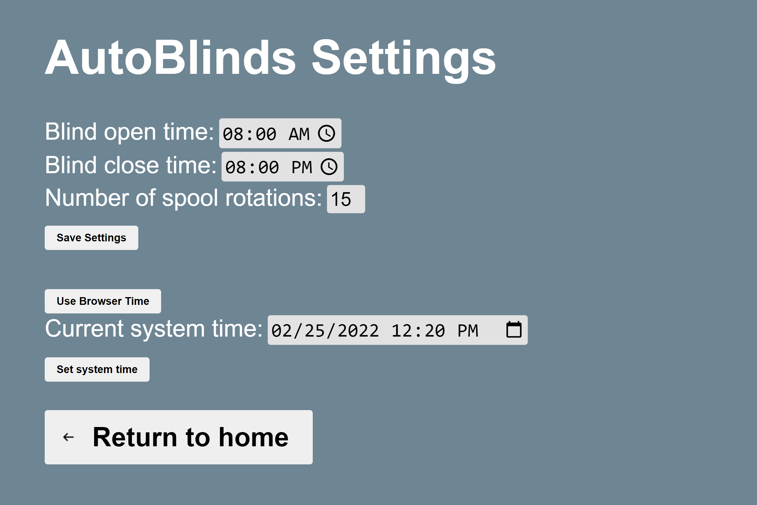 GitHub - CurtisHolick/AutoBlinds: A webserver to schedule and control the opening and closing of ...
