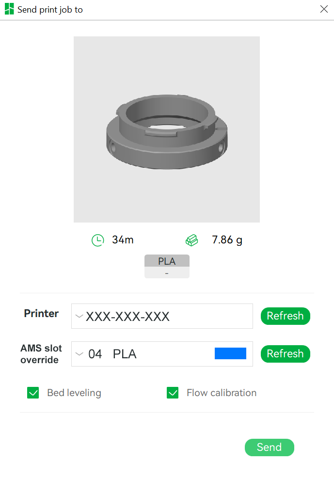 Feature request: Simplified picking of AMS slot when printing single ...