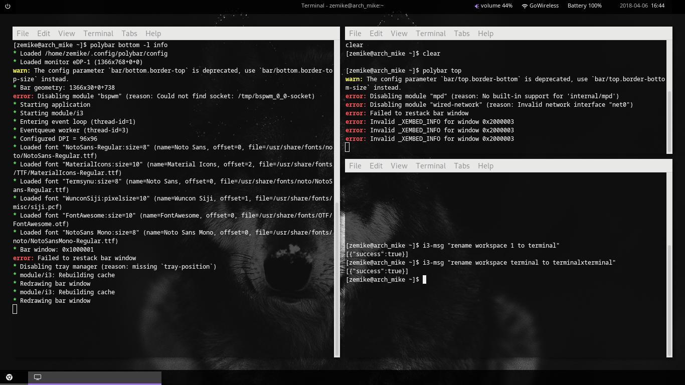 i3 module - Workspace names · Issue #1147 · polybar/polybar · GitHub