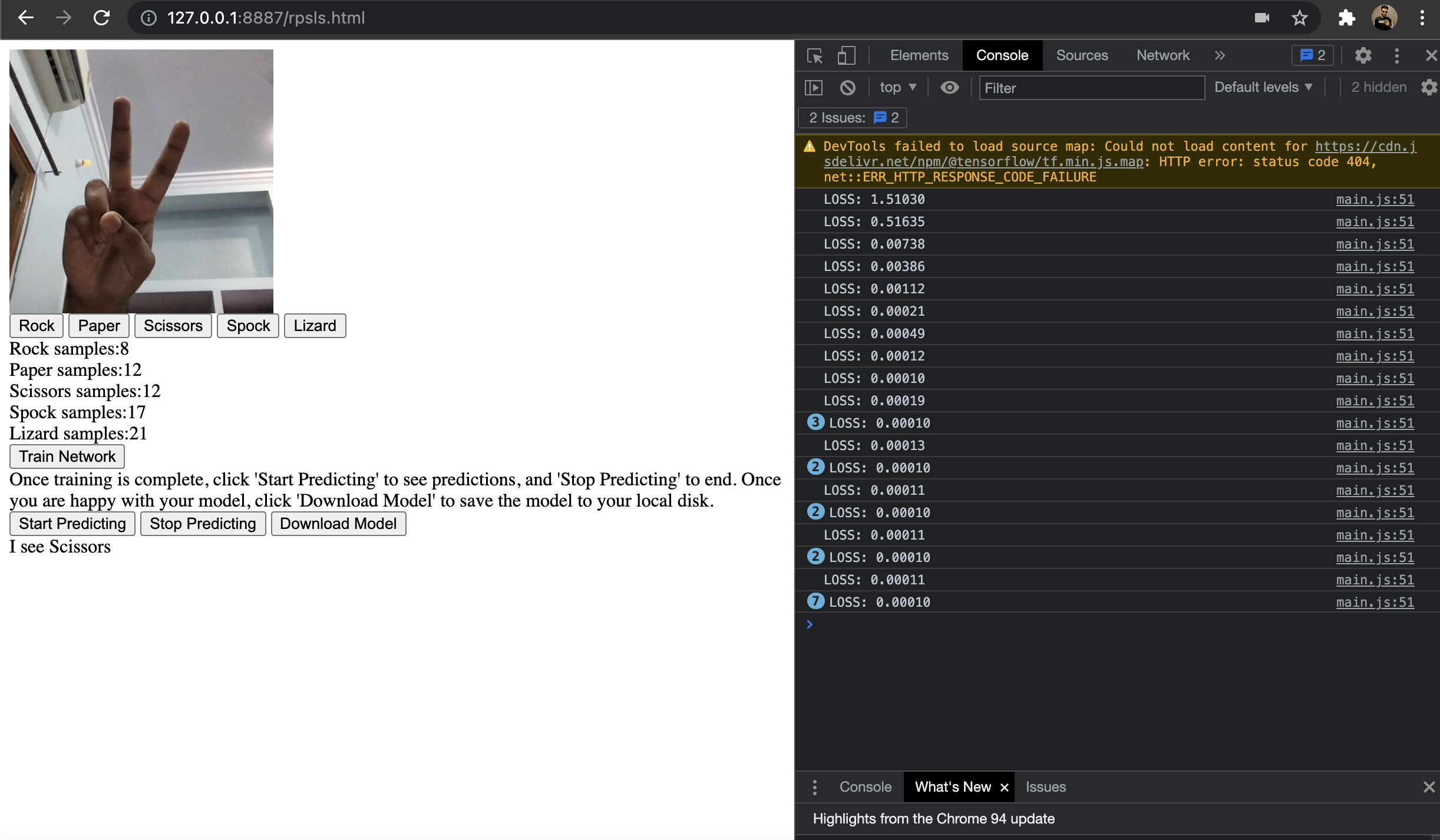 GitHub - DSK10/rock-paper-scissors-webcam-classification-transfer ...