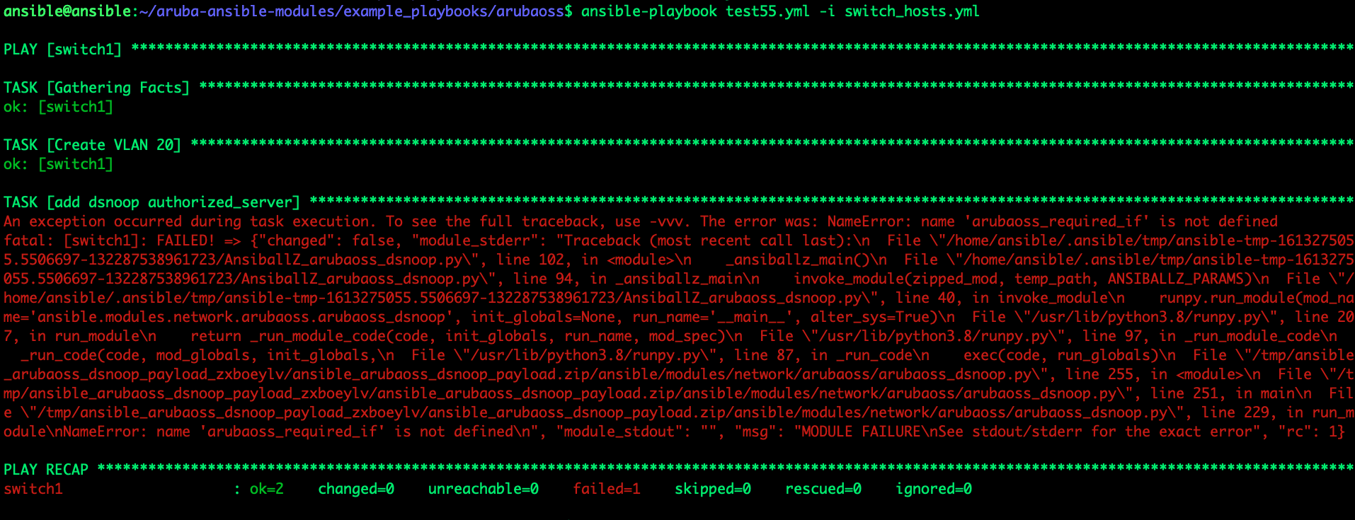 aruba / aruba-ansibl-Error arubaoss_dsnoop -(arubaoss_required_if) · Issue #7 · aruba/aos-switch ...