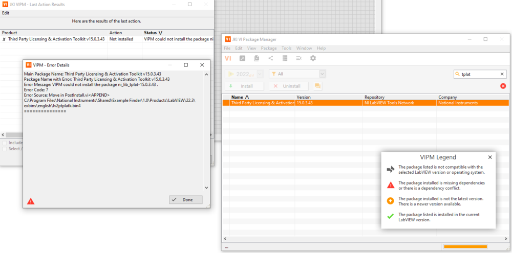 Can't install NI Third Party Licensing & Activation (TPLAT) Package in ...