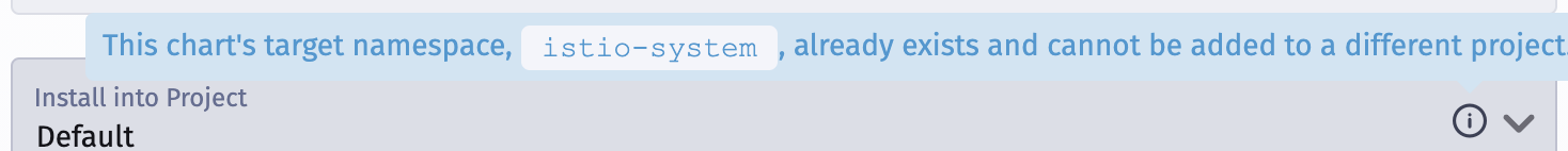 Istio dashboard: Uninstalling istio and re-installing istio missing the install into project ...