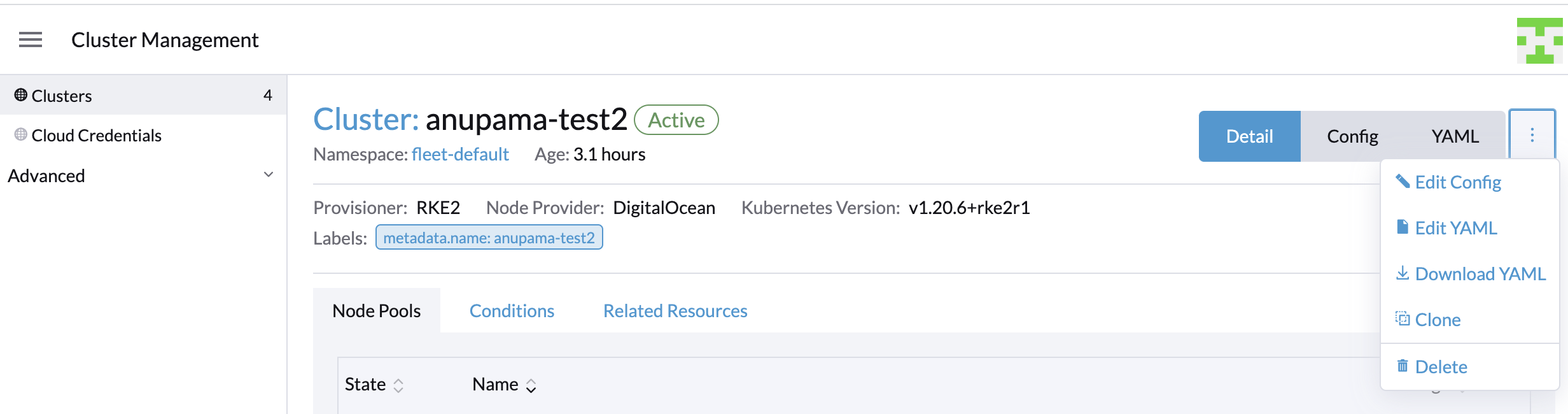 cluster v2 : kubeconfig access for clusters is needed in v2 clusters · Issue #2898 · rancher ...