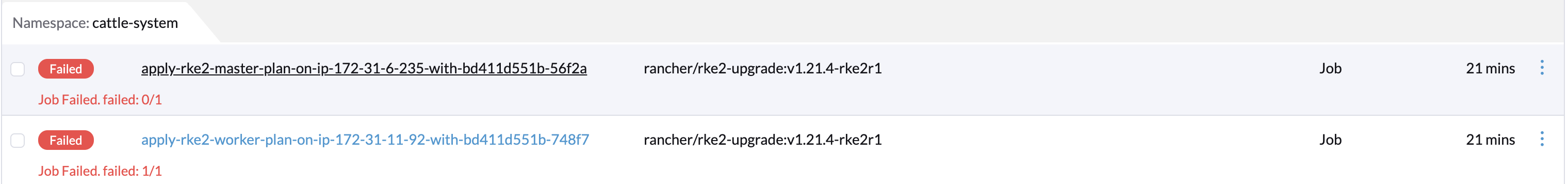 On windows node job `apply-rke2-worker-plan-on` in the windows worker node fails with the error ...