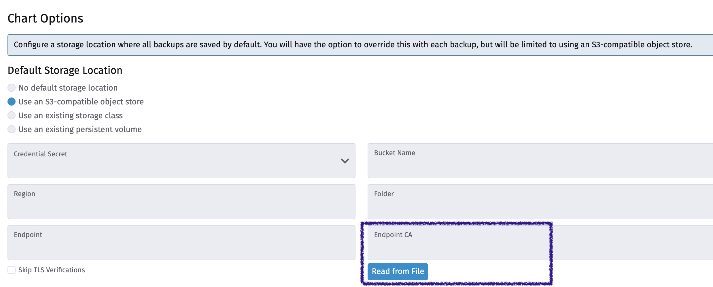 Info button that shows base64 encoded value for a CA certificate is needed while installing the ...