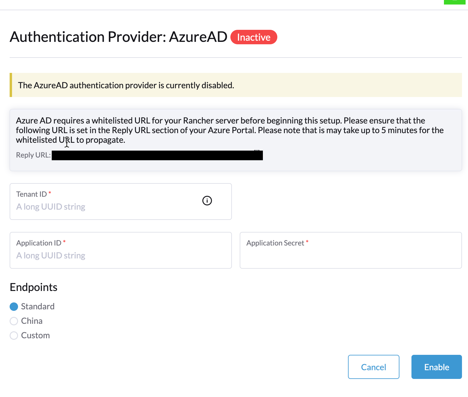 Too much space allotted for Azure AD auth description section · Issue #5912 · rancher/dashboard ...