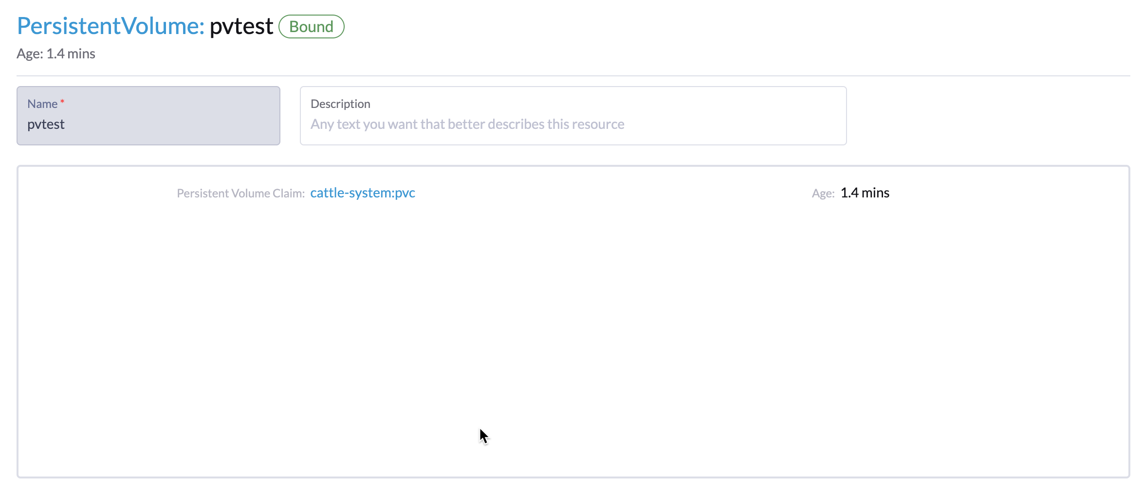 Persistent Volume Edit Page Contains All Consuming PVC summary card · Issue #6962 · rancher ...